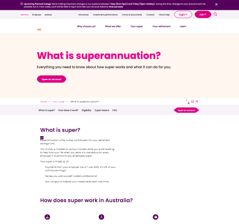 What is superannuation?