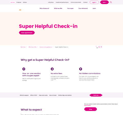 Super Helpful Check-in | Aware Super | Award winning superannuation fund